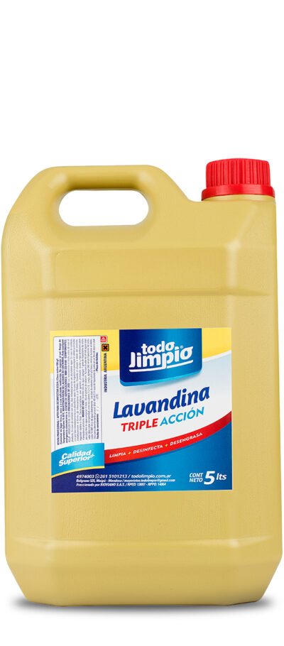Lavandina plus triple acción x 5 litros - Todo Limpio